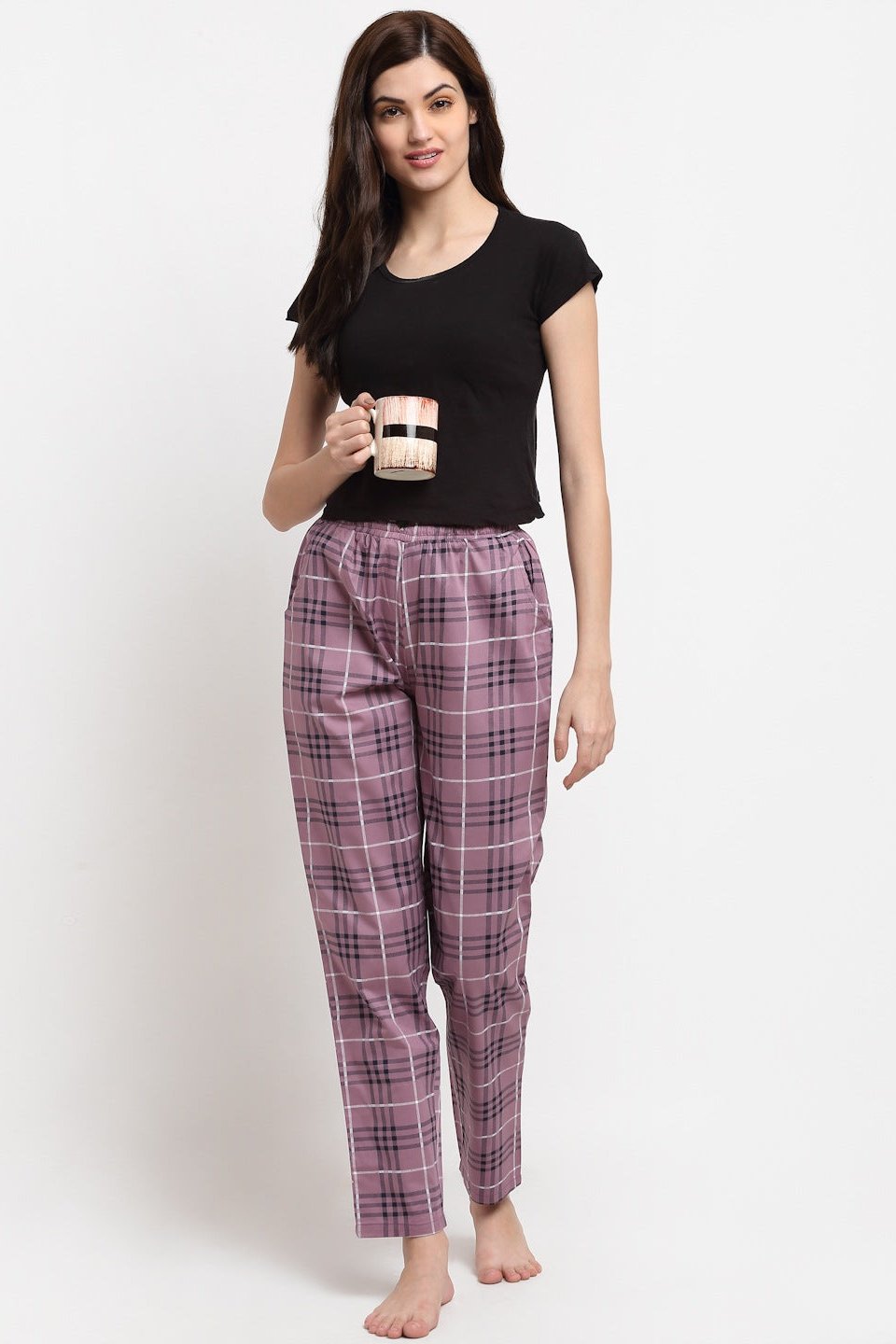 Multi Color Abstract Printed Cotton Lower For Women